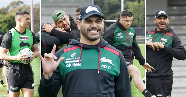 Greg Inglis back at Rabbitohs training | QRL