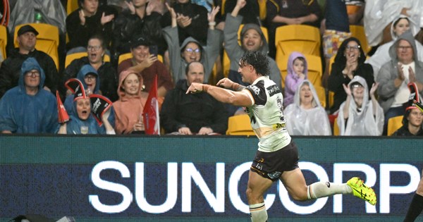 Kotoni Staggs, Brisbane Broncos, Battle for Brisbane, Dolphins v ...