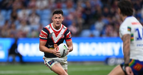 NRL 2024, Sydney Roosters, Joseph Manu, Manly Sea Eagles, Tolutau Koula ...