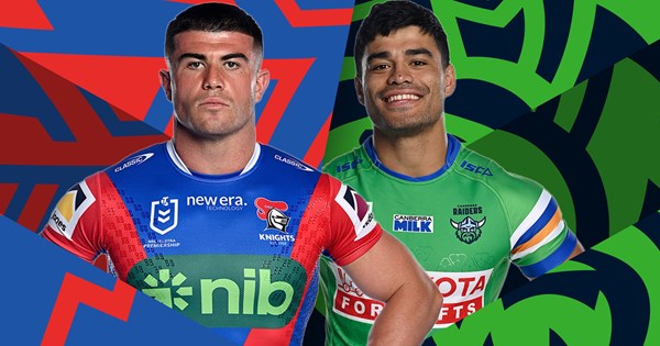 NRL 2024, round 1, Newcastle Knights, Canberra Raiders, official team ...