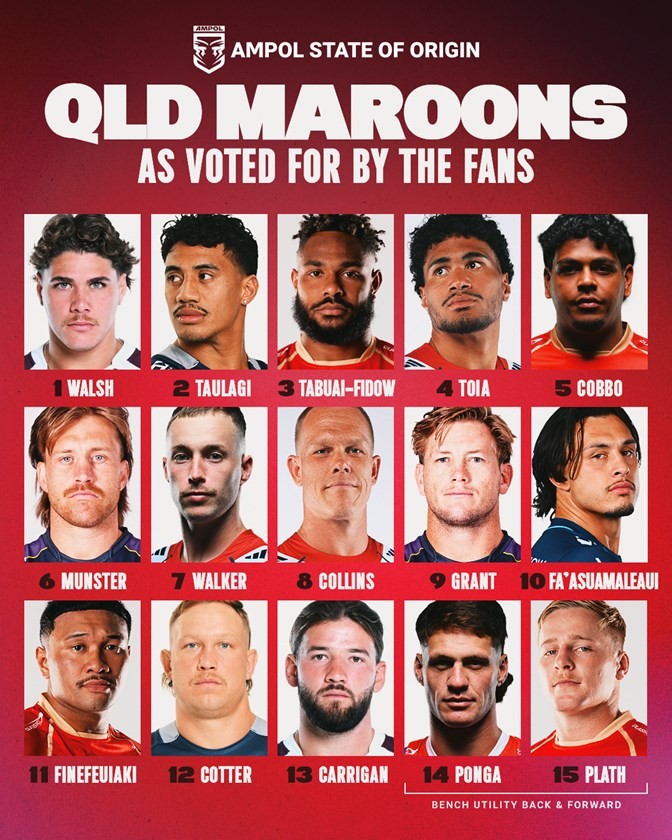 NRL2026: Vote for your Queensland Maroons team in State of Origin I ...