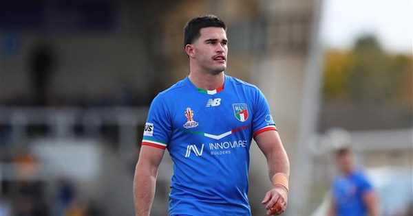 NRL 2025, Multicultural Round, Daniel Atkinson, Cronulla Sharks, Italy ...