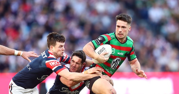 NRL 2022, Lachlan Ilias, South Sydney Rabbitohs halfback, Adam Reynolds ...