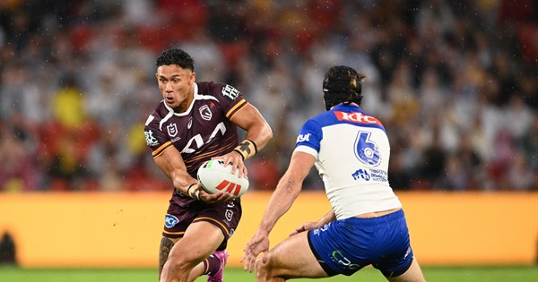 Hayze Perham, Brisbane Broncos, NRL season 2026, Broncos v Bulldogs ...