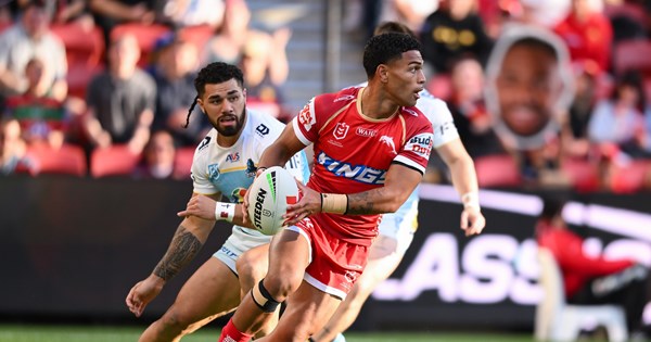 Tevita Naufahu, The Dolphins, Trai Fuller, NRL season 2025, Dolphins v ...