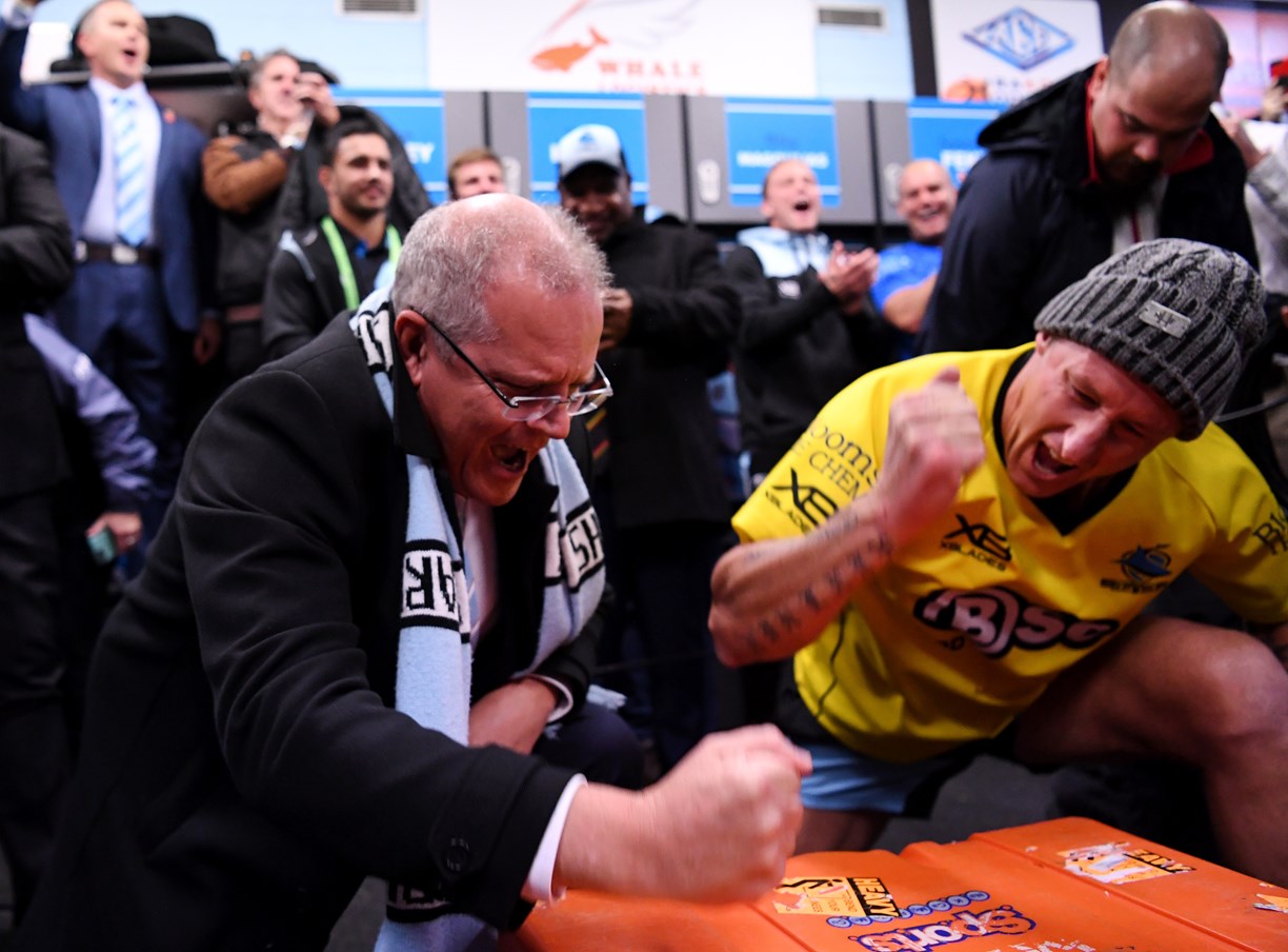 Prime Minster Scott Morrison revels in Cronulla Sharks victory | NRL.com