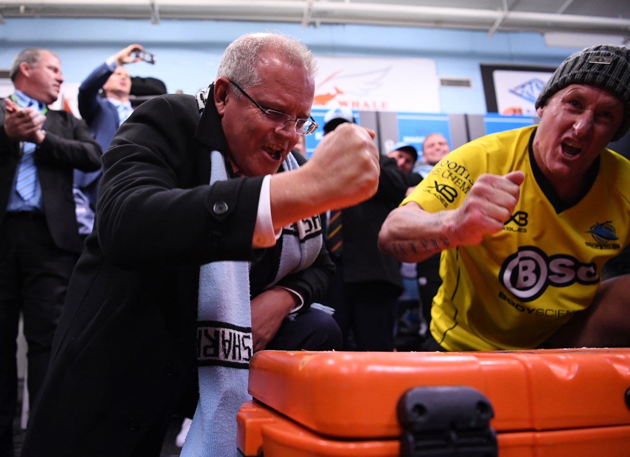 Prime Minster Scott Morrison revels in Cronulla Sharks victory | NRL.com