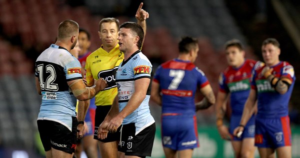 NRL 2020: Chad Townsend sent off, Knights v Sharks match report | NRL.com