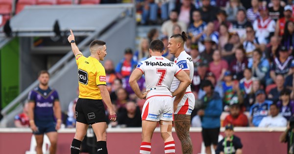 NRL 2021: Tyrell Fuimaono sent off as Melbourne Storm smash St George ...