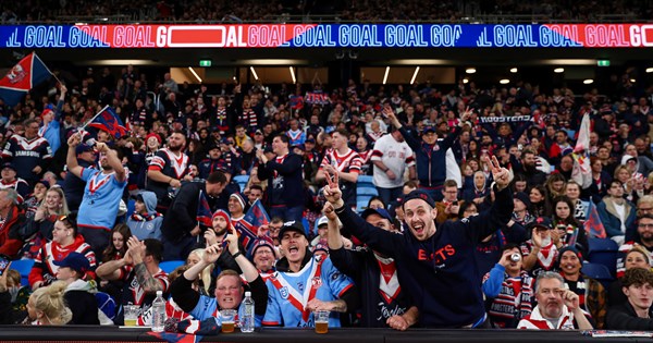 NRL 2022, Telstra finals fan activations, NRL Fan Banner, NRLW fan ...