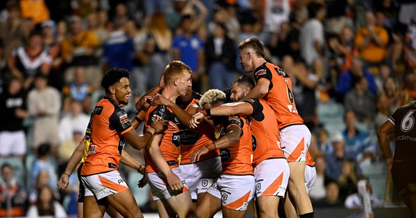 NRL 2024: Wests Tigers, Cronulla Sharks, Lachlan Galvin, Api Korousau ...