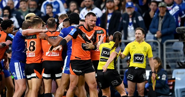 NRL 2024: Referees, match officials, respect, Wests Tigers, Bulldogs ...