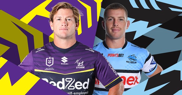 NRL 2024, round 10, Melbourne Storm, Cronulla Sharks, official team ...