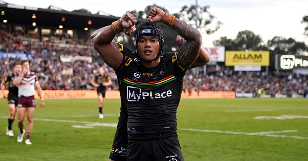 NRL 2024, Round 14, Penrith Panthers v Manly Sea Eagles, To'o hat-trick ...