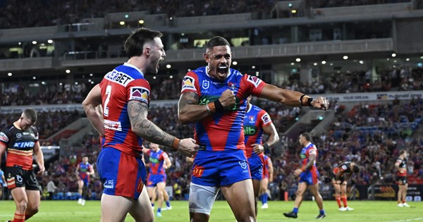 NRL 2025, Dane Gagai, Newcastle Knights, 300 games, Ray Gagai, Josh ...