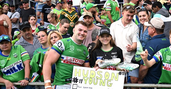 Hudson Young, Canberra Raiders, NRL 2025, Round 7, Titans v Raiders ...