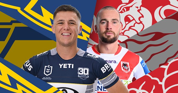 NRL 2025, North Queensland Cowboys, St George Illawarra Dragons, round ...