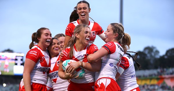 NRLW 2025, Dragons, Indie Bostock, Isabelle Kelly, facing your idol ...