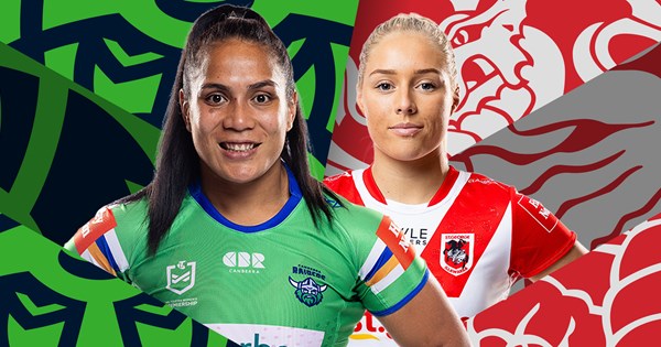 NRLW 2025, Round 1, Canberra Raiders, St George Illawarra Dragons ...